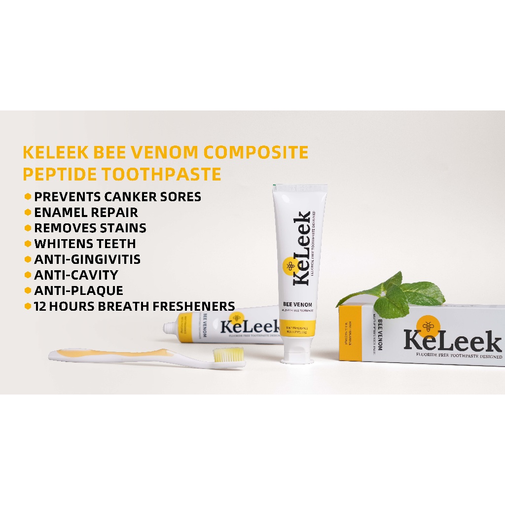 Keleek Bee Venom Composite Peptide Toothpaste Deep Cleansing, Stain ...