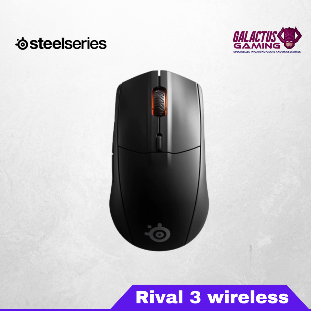 SteelSeries Rival 3 Wireless + Bluetooth RGB Gaming Mouse TrueMove Air ...
