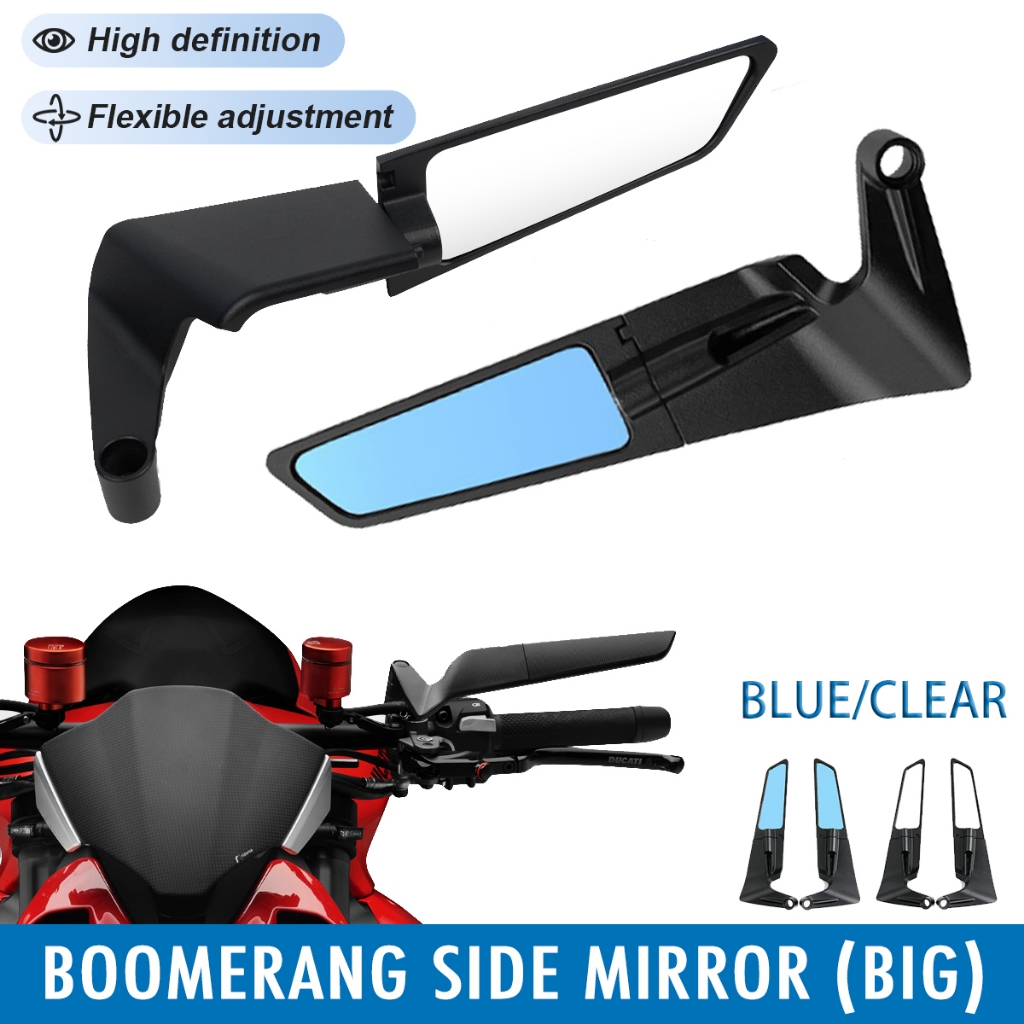 Universal Winglet Adjustable Wing Rotating Side Mirror Yamaha Honda ...