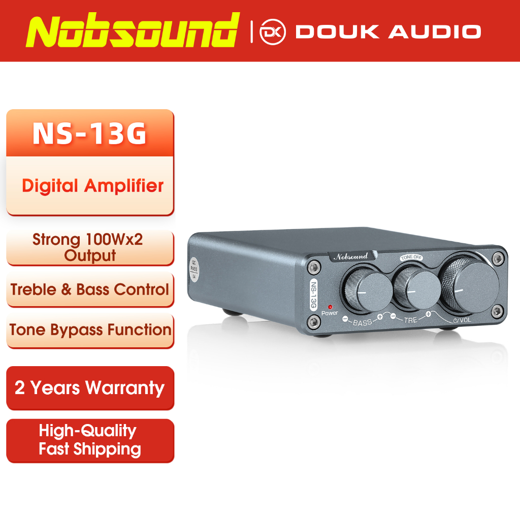 Nobsound NS-13G HiFi Digital Power Amplifier Stereo Desktop Audio Amp ...
