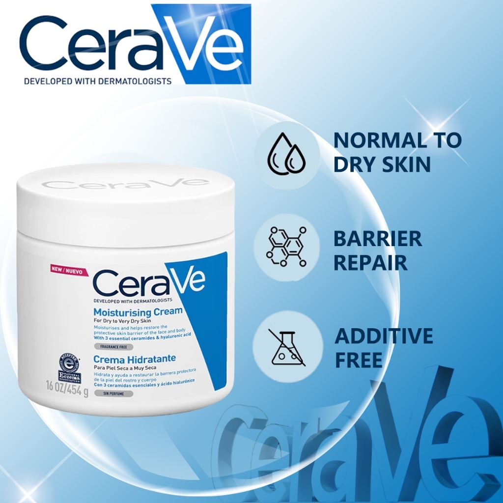 CeraVe Moisturising Cream 454g | Moisturizer For Normal to Dry Skin ...
