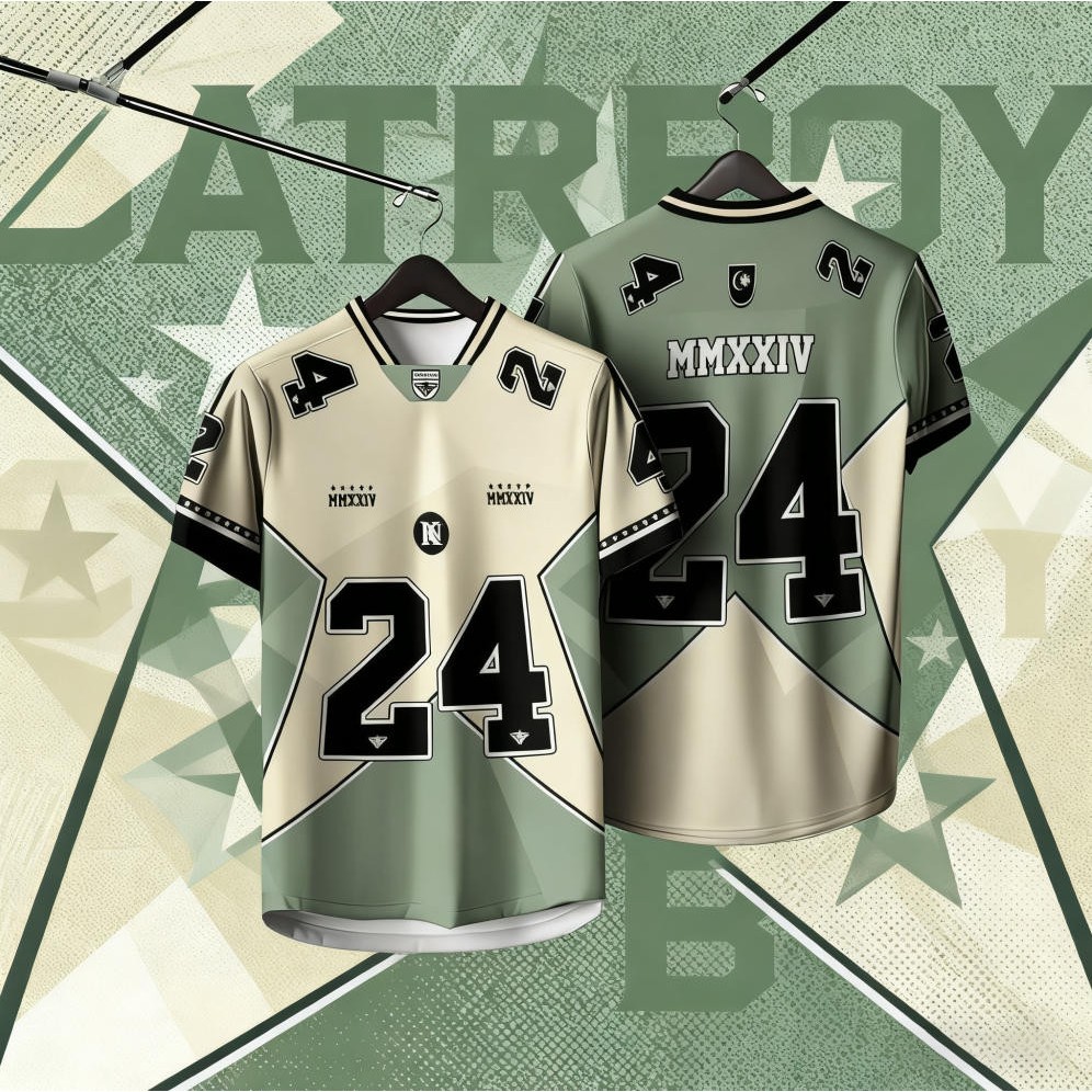 2024 NFL Edition Jersey Baju Tshirt Lelaki Lengan Pendek Retro Collar ...