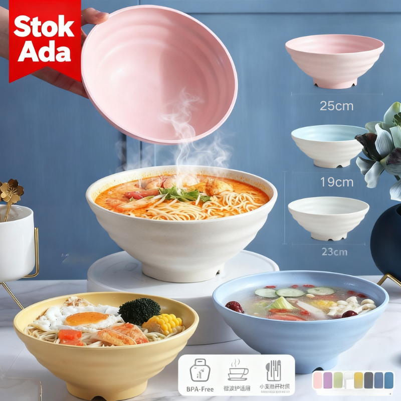 Mangkuk Wheat Straw Stok Sedia Selamat Ketuhar Gelombang Mikro BPA Free ...