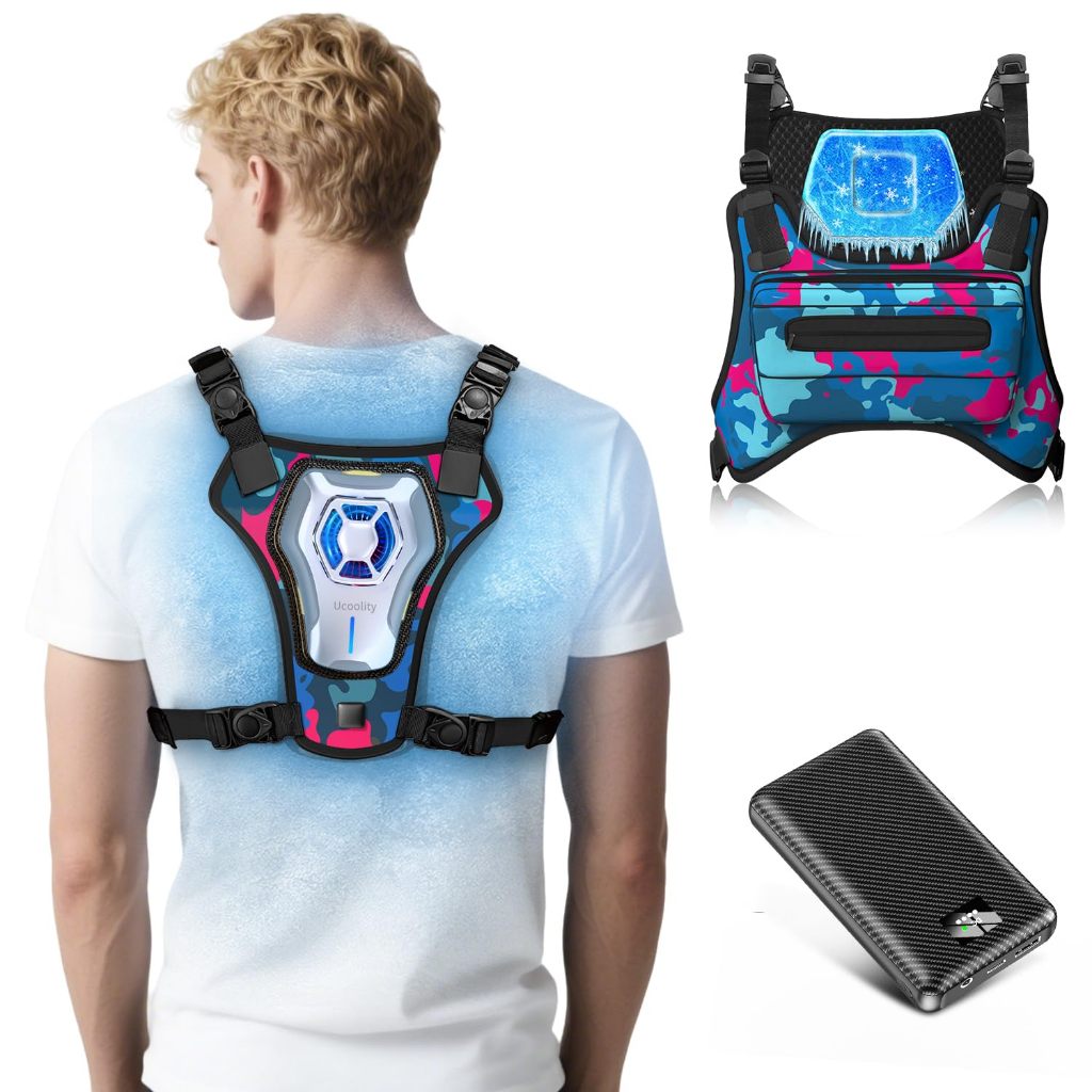 Portable Wearable Cooling Vest with 30000mAh Battery Pack & Cooling ...