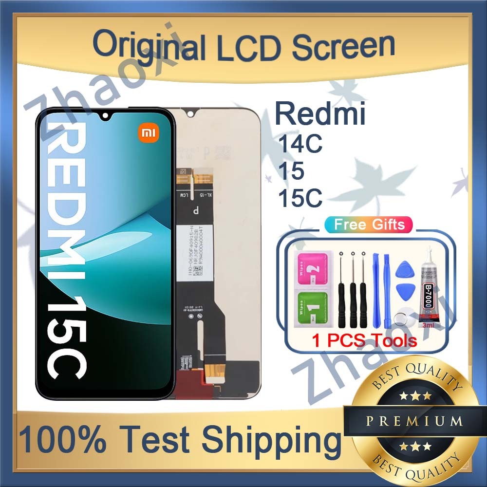 Original Redmi 14C 15 15C 4G 5G LCD Display Touch Screen Replacement ...