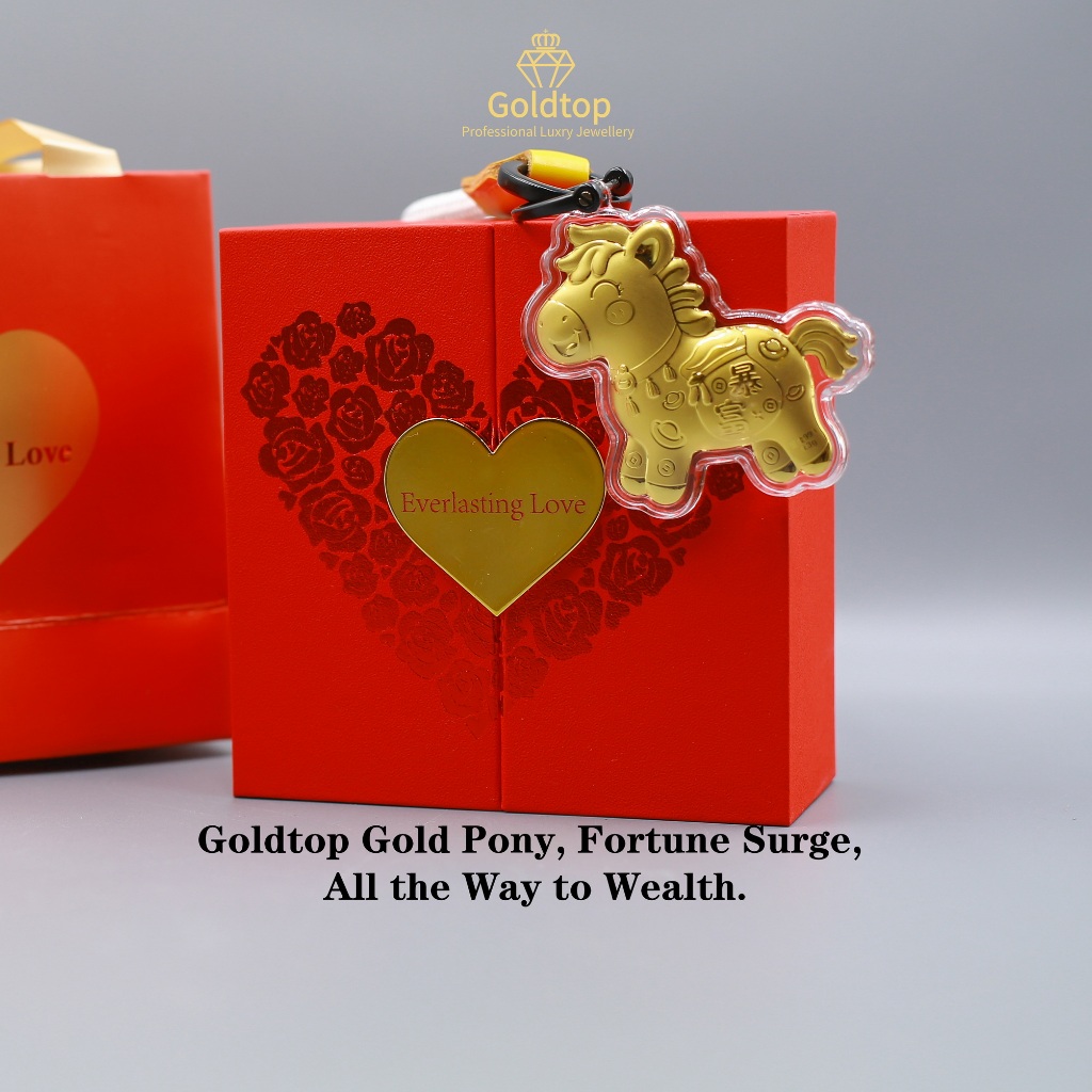 Goldtop Wealthy Gold Pony（0.3g)-Get Rich For Wealth Attraction, Eternal ...