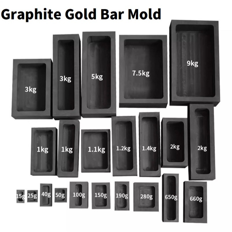 Graphite gold bar mold high-purity graphite crucible graphite boat ...
