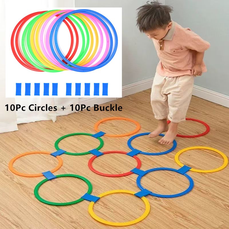 10pcs/set Outdoor Sports Educational Toys Children's Hopscotch Grid ...