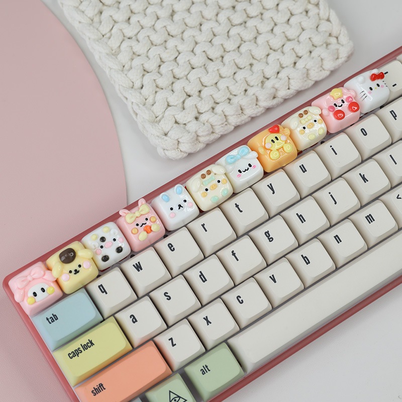 Cute Animal Square Keycaps Custom Handmade Keycaps | Shopee Malaysia