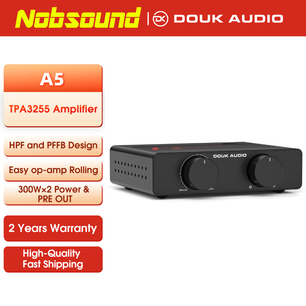 Douk Audio A5 TPA3255 Stereo Amp HiFi Audio Class D Amplifier High-pass ...