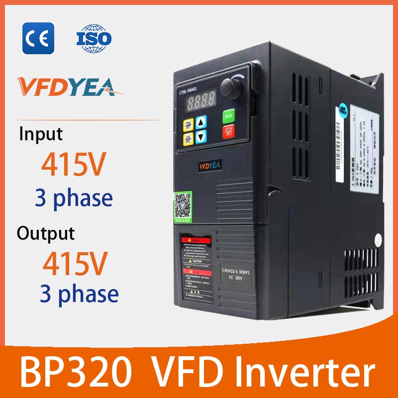 4kw 5.5hp three phase to three phase VFD/VSD 415v frequency inverter ...