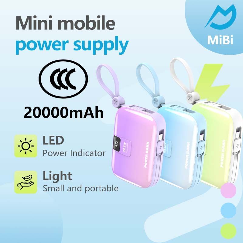Original 20000mAh power bank ccc ultra-thin and compact power bank LED ...