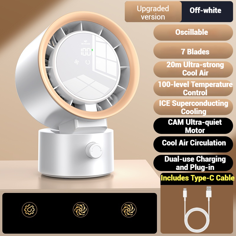 Puiza Wireless Cold Air Circulation Fan Electric Turbo Fan USB ...