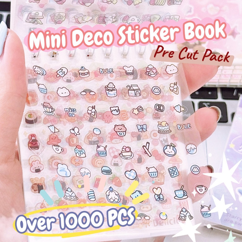Mini Deco Sticker Book Emoji Sticker Set Cute Bow knot Journal Phone ...