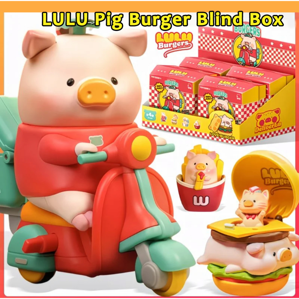 Original TOYZEROPLUS LULU the Piggy Movable Burger Series Blind Box ...