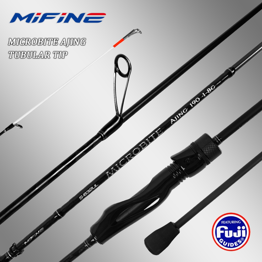 Mifine MICROBITE AJING Fishing Rod Tubular Tips 40T Carton Fiber UL/L 1 ...