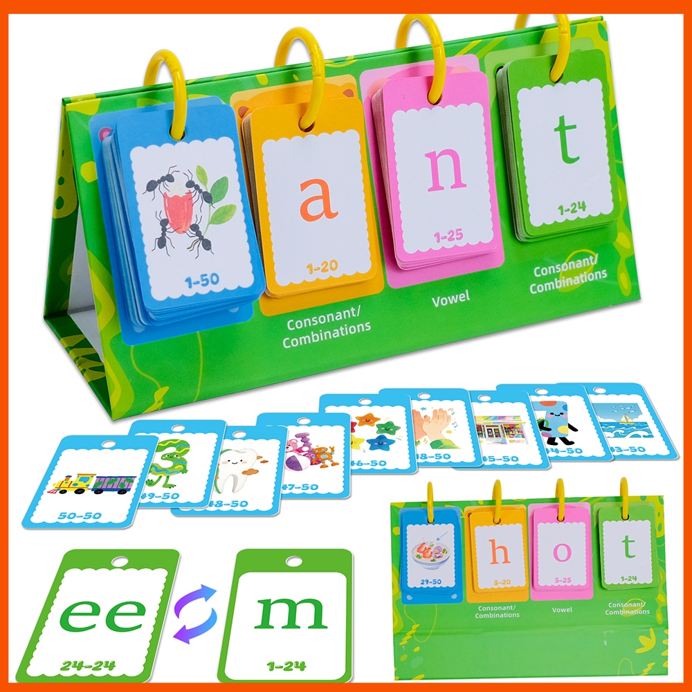 English Phonics Flash Card for Kids Vocabulary Building Desk Calendar ...