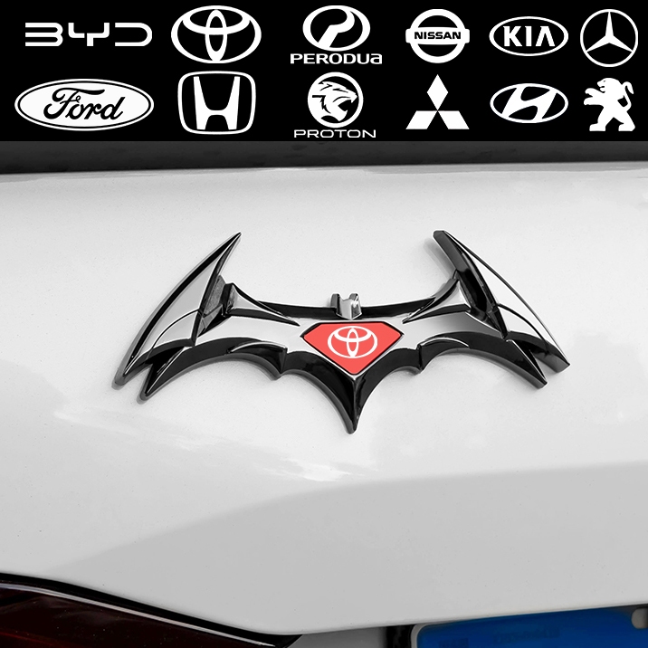 Batman 3D Metal Car Emblem Badge Universal Sticker For Perodua Proton ...