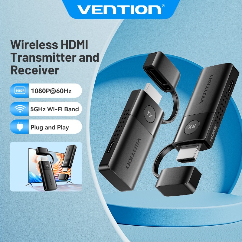 Vention Wireless HDMI Transmitter and Receiver 1K 60Hz Portable ...