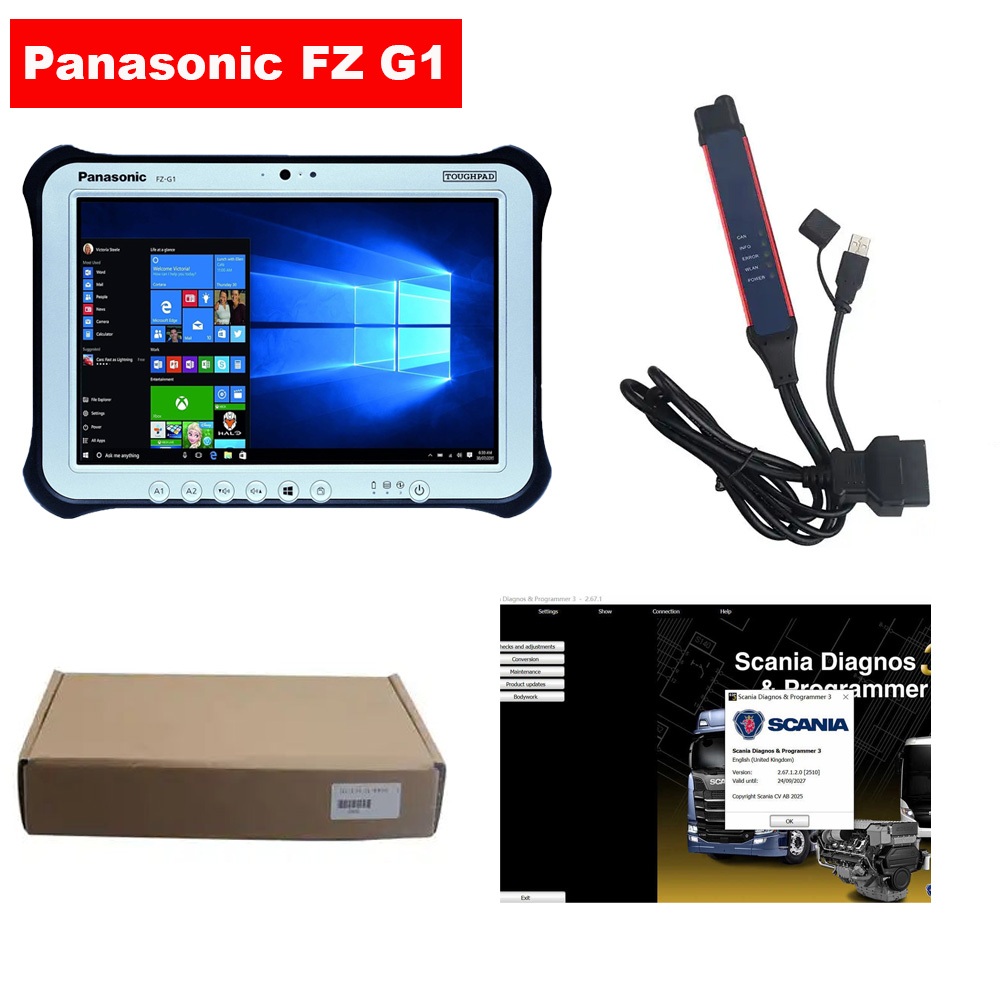 Wifi/Wireless Scania VCI3 Truck Diagnostic Tool With Panasonic FZ G1 ...