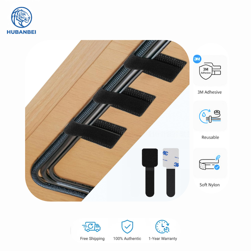 10 PCS Hook and Loop Cable Ties | Self-Adhesive Cable Organizer Clips ...