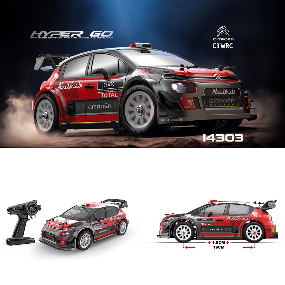 MJX HYPER 14303 WRC C3 1/14 RC Remote Control Car Brushless High-Speed ...