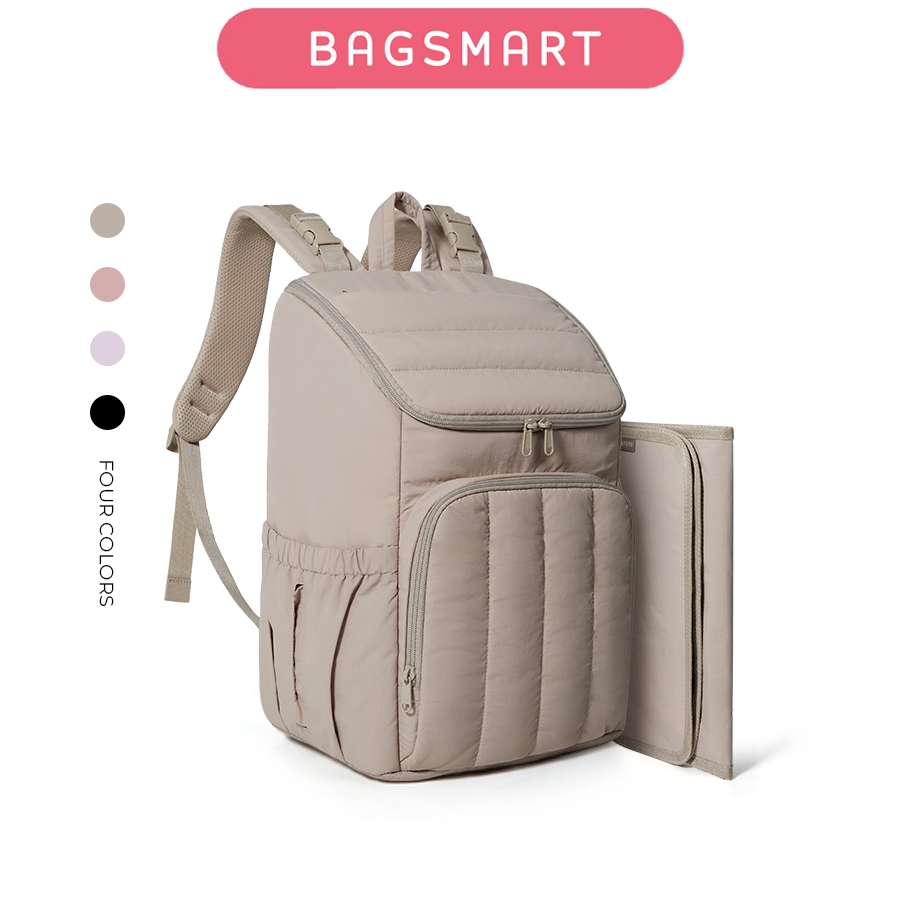 BAGSMART Mommy Backpack Diaper Bag Travel Puffy Lightweight Baby Beg ...