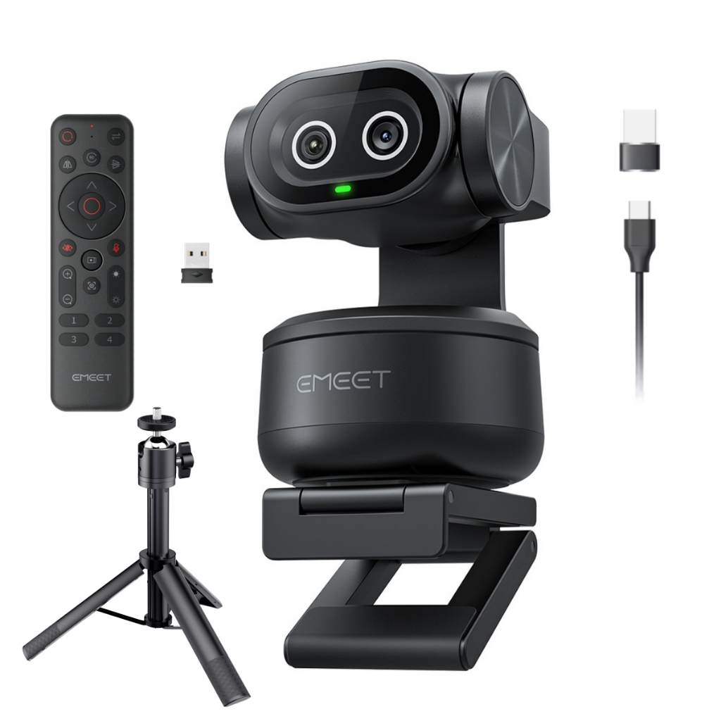 Webcam 4K PTZ USB Camera EMEET Pixy Dual-Camera AI Tracking for ...