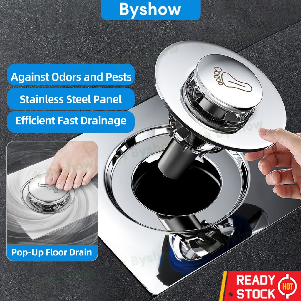 Byshow Penutup Lubang Lantai Tekan Lompat Saiz Sejagat 10cm Anti Bau ...