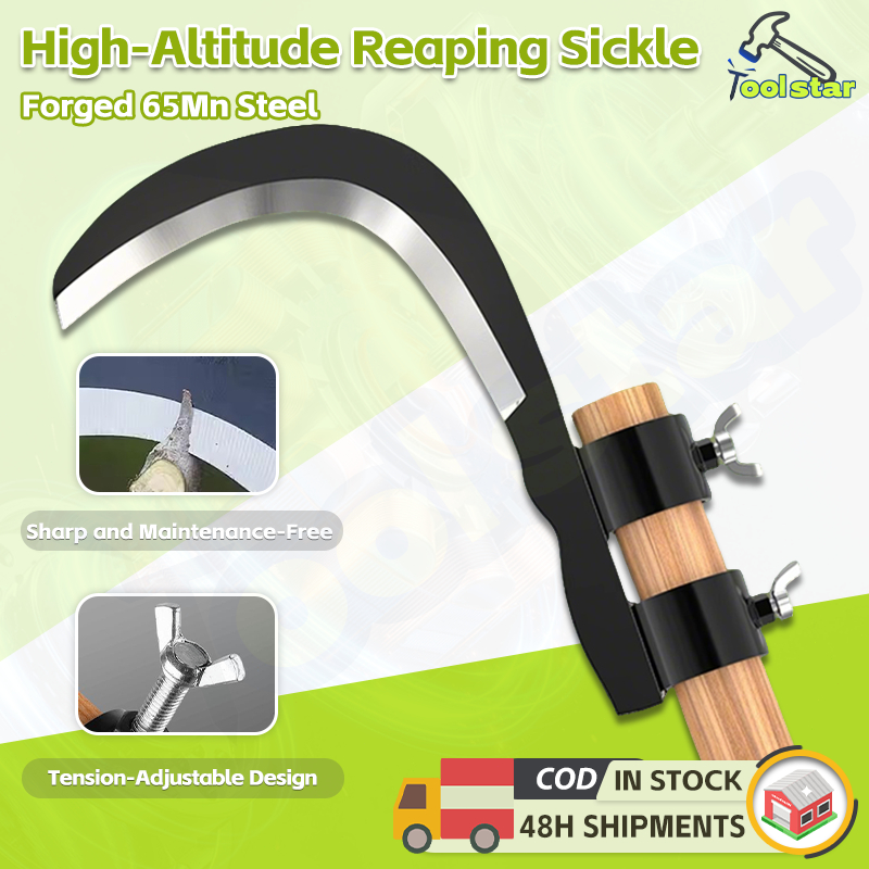Gardening Long Sickle Steel Handle Sickle/Sabit Rumput Weeding ...