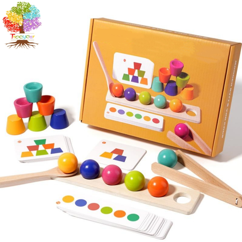 Montessori Colorful Stacking Cups Building Blocks Toy for Children's ...