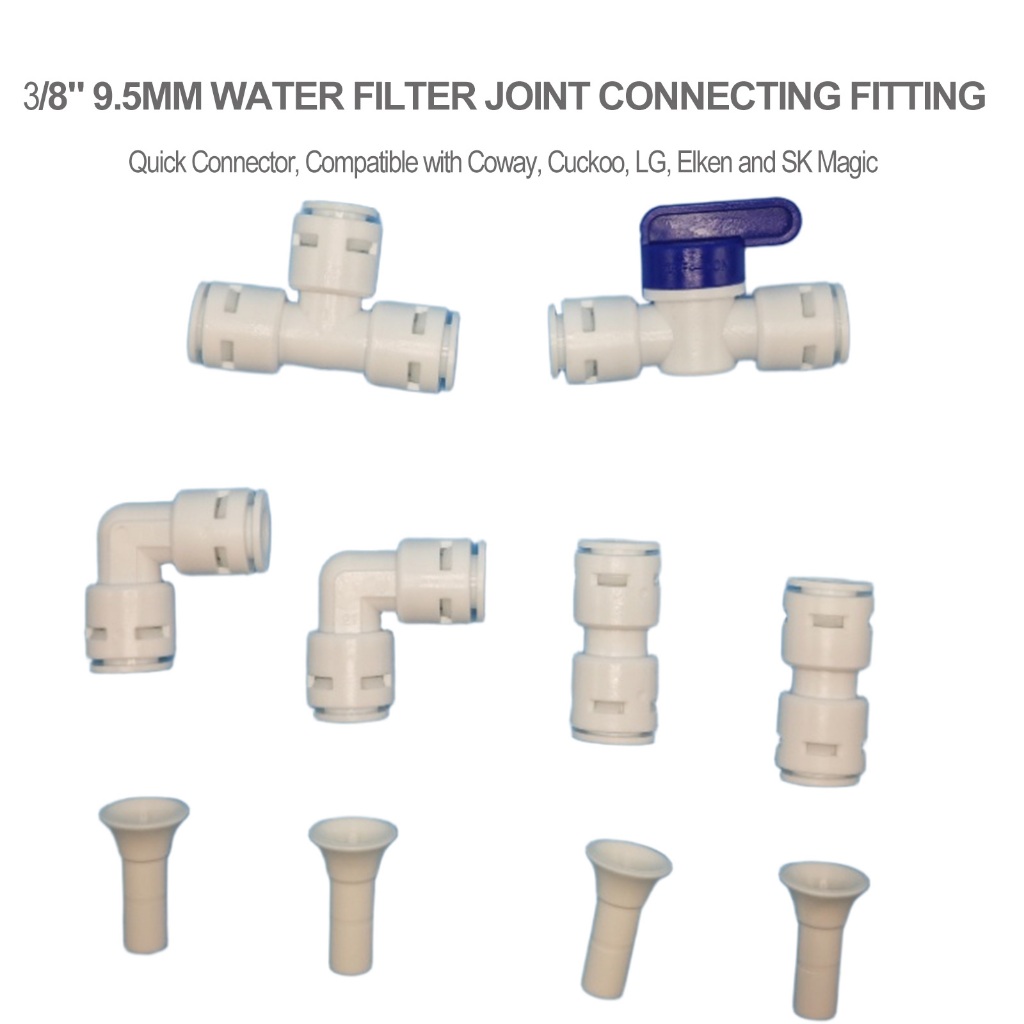 3/8 Inch RO Water Filter Quick Connect Fittings Kit - POM Elbow ...