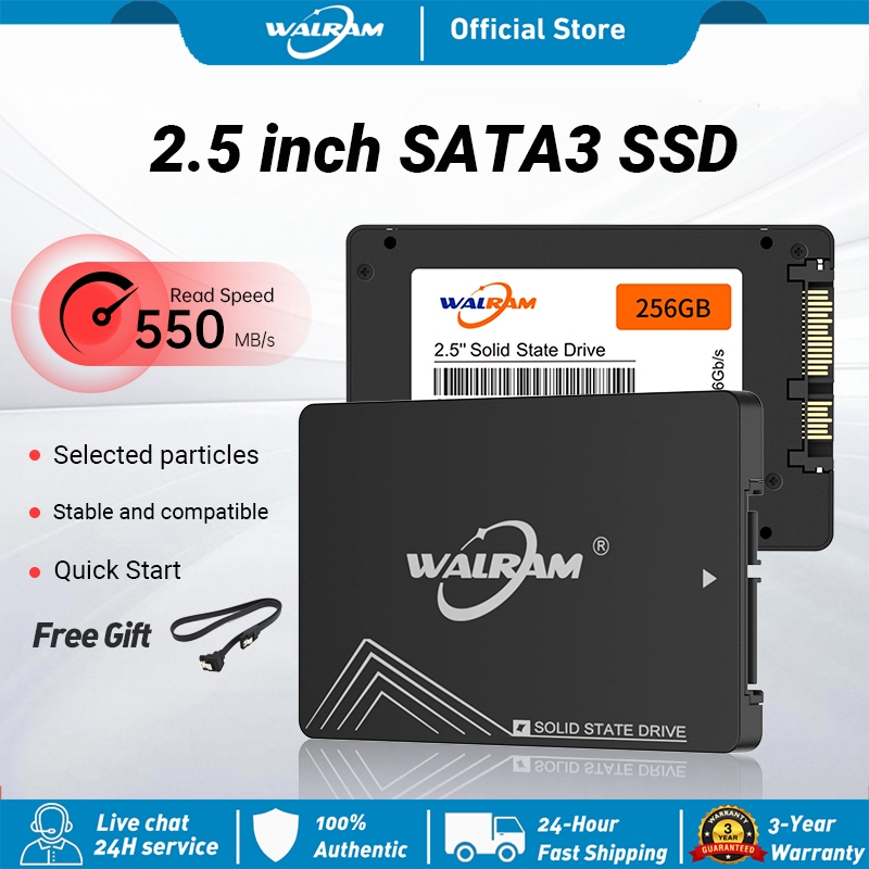 Walram 2.5" SATA3.0 SSD 128GB 256GB 512GB Solid State Drive Sata III ...