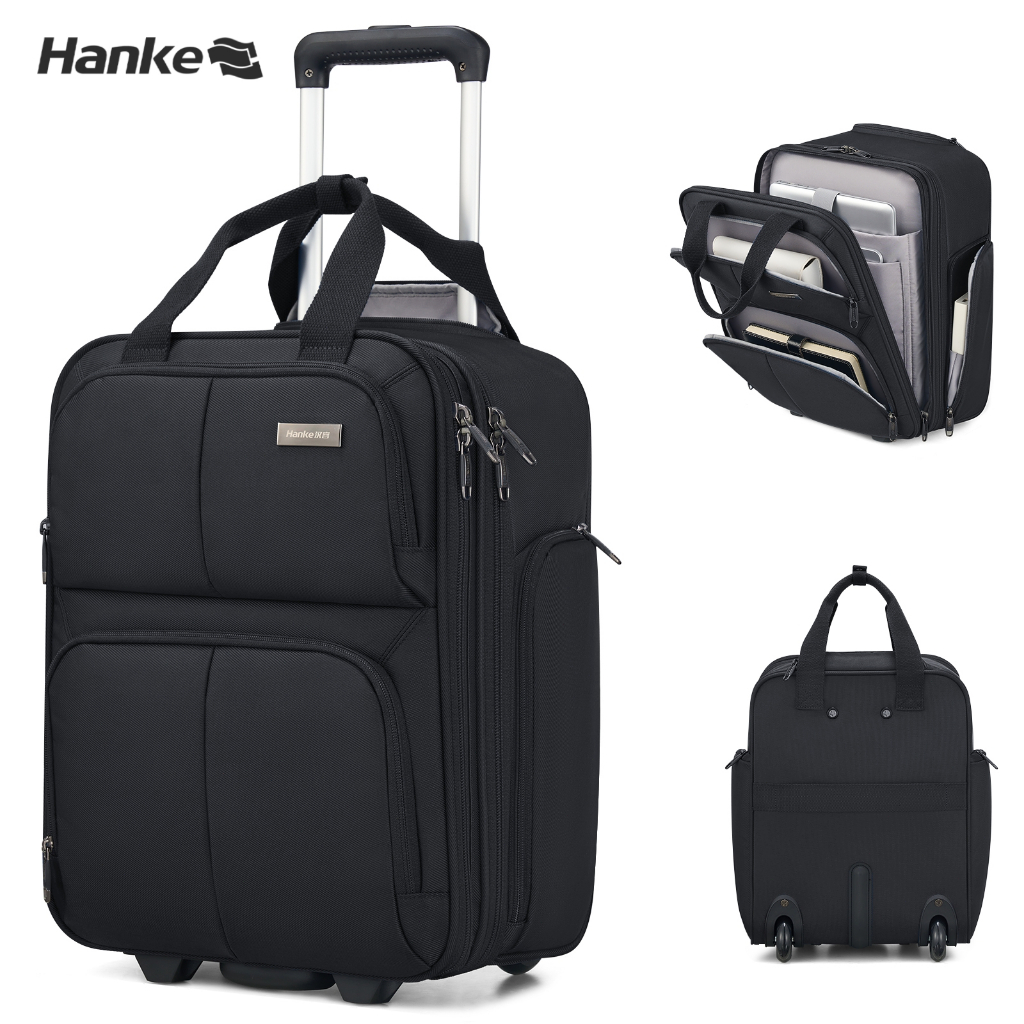 Hanke Expandable Front Opening Luggage Bag with 15.6'' Laptop Pocket ...