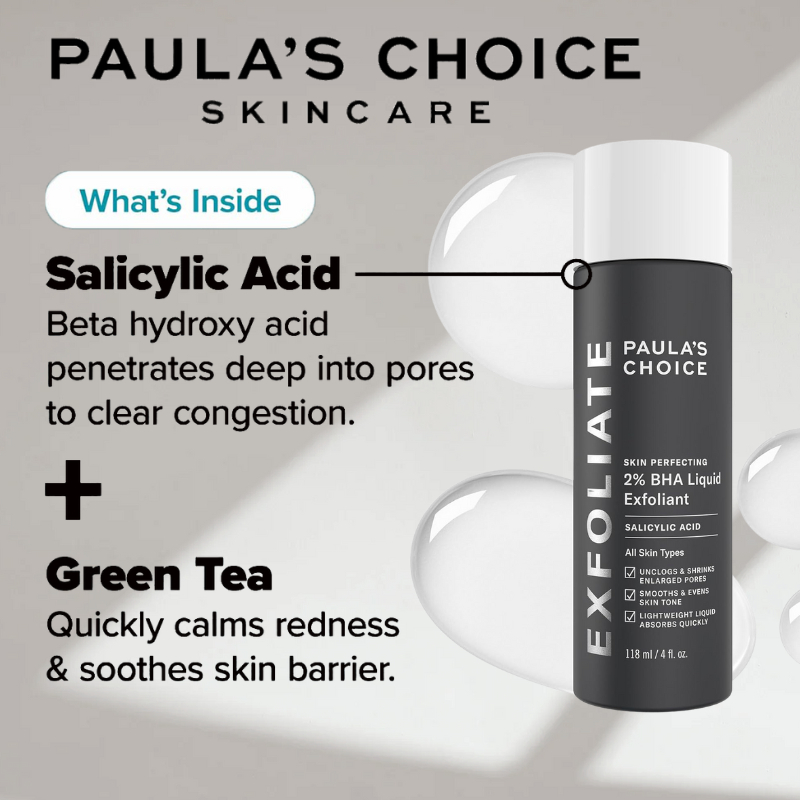 Paula's Choice SKIN PERFECTING 2% BHA Liquid Exfoliant with Salicylic ...