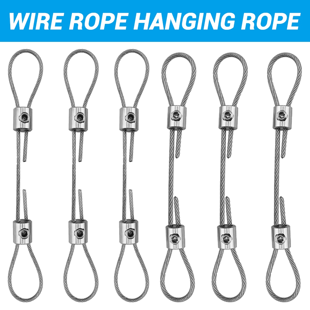 Adjustable 1.5-2mm PVC Coated Steel Wire Rope Sling Cable Fixing Set ...