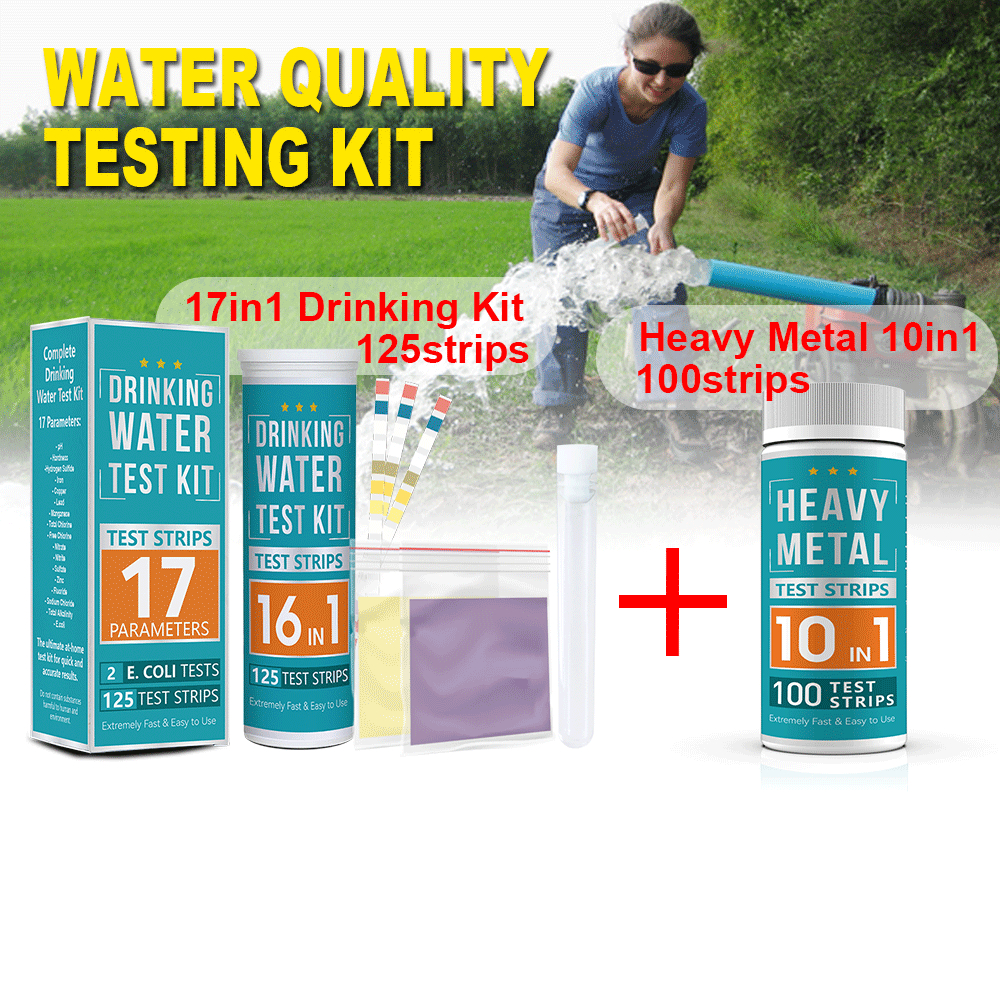 225pcs+2 Bacteria Pater Water Quality Test Strips pH, Iron, Mercury ...