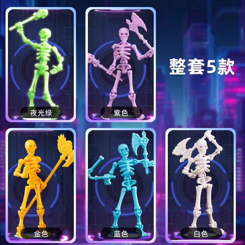 Skeleton Action Figure Ornaments Toys Creative Full Joint Movable ...
