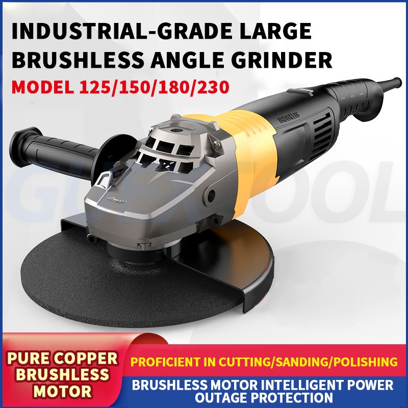 Industrial Grade Angle Grinder Large Brushless Angle Grinder High-power ...
