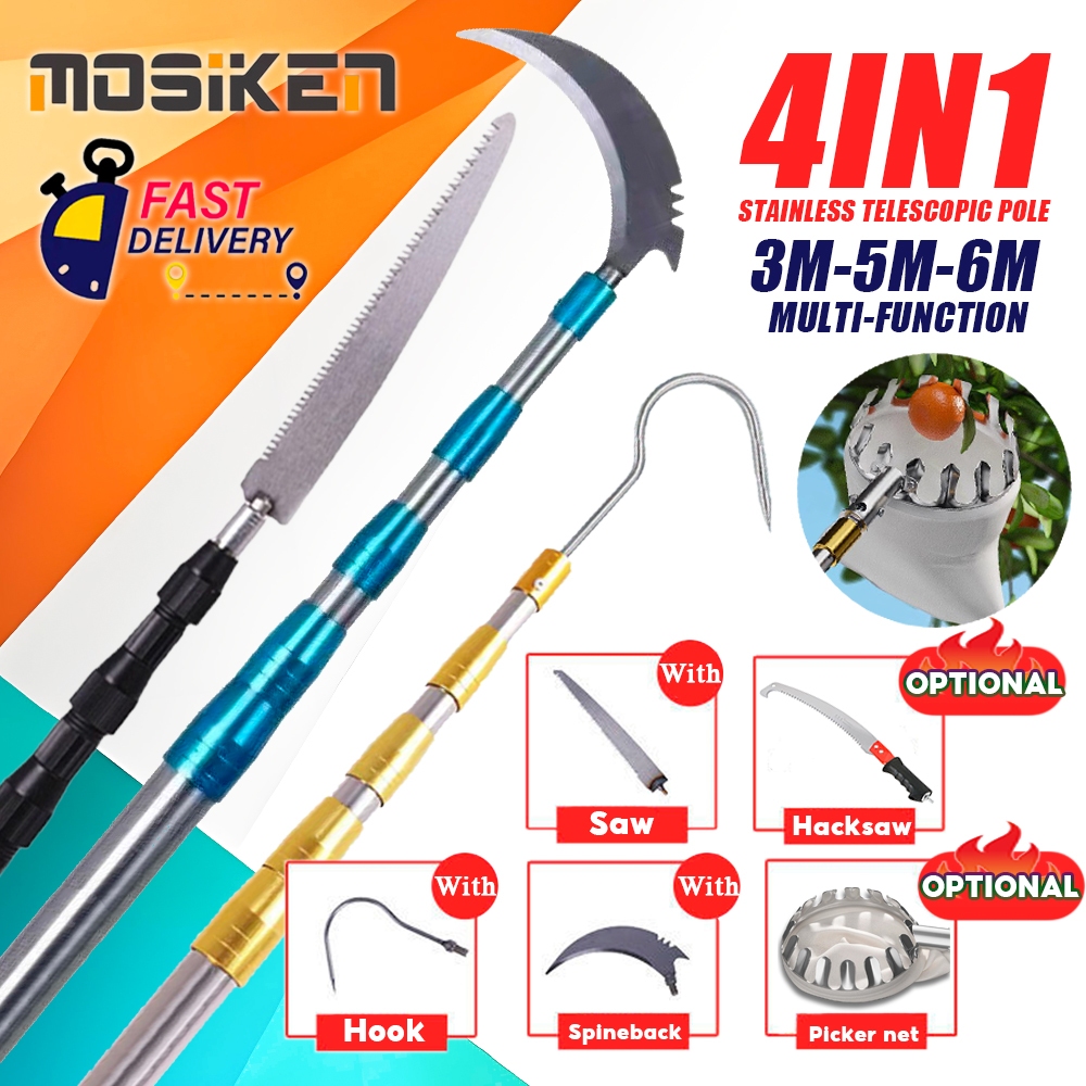 3~7M Telescopic Fruit Picker High Reach Pruning Shear Saw Modern Tree ...