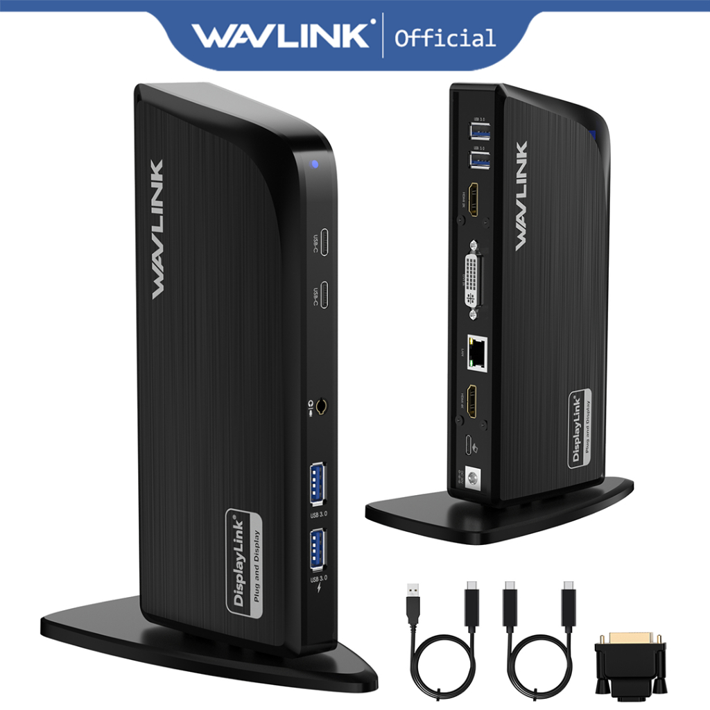 Wavlink Displaylink Docking Station With RJ45 1000 Mbps USB 5Gbps ...