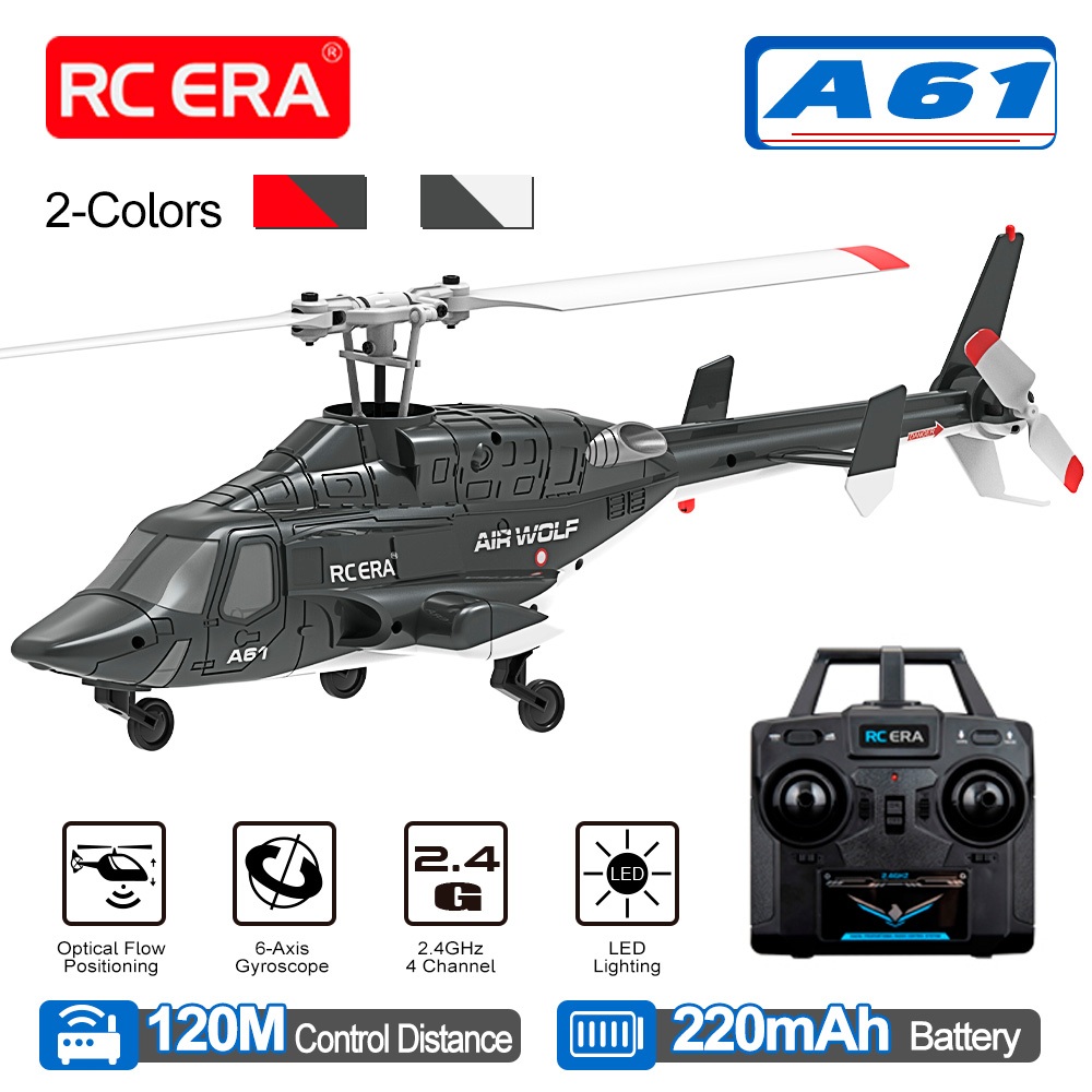 RC ERA A61 Airwolf 2.4G 4CH 6-Axis Gyro Optical Flow Localization ...
