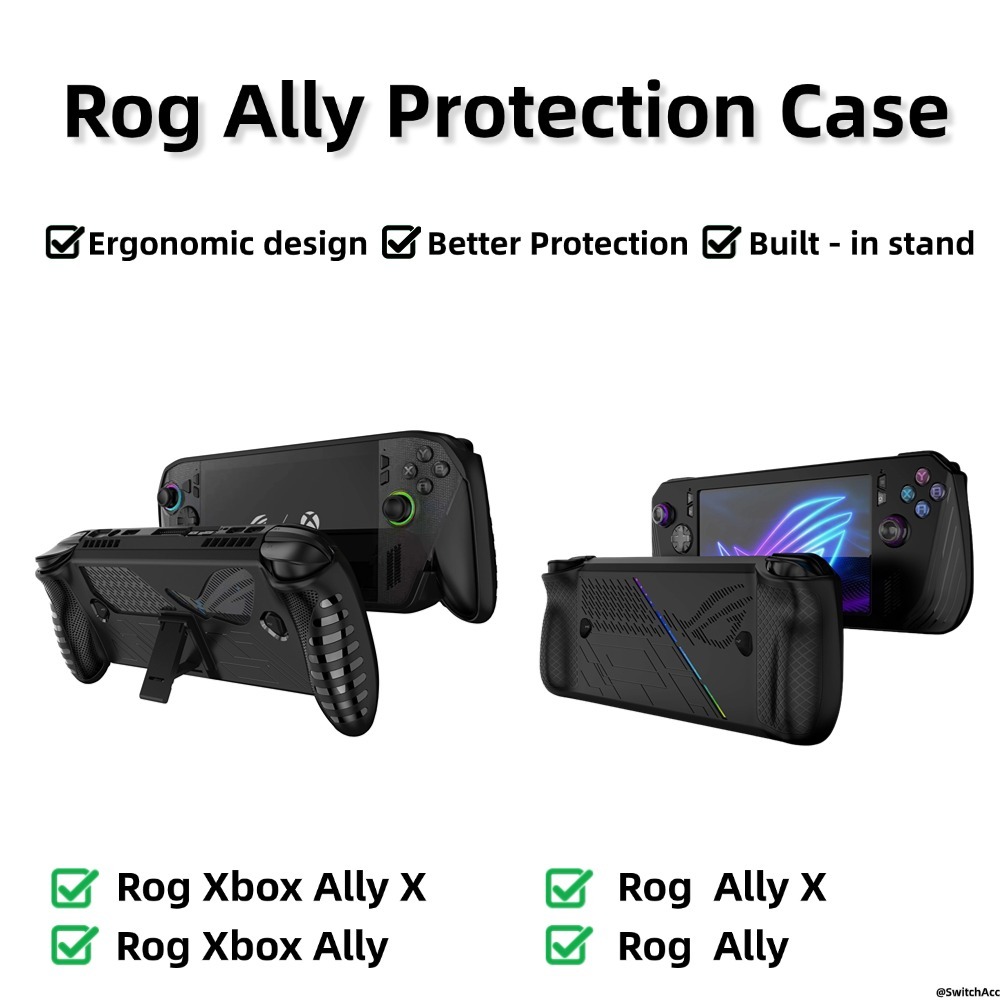 ROG Xbox Ally/Ally X Shockproof Full-Cover Case TPU Silicone All-in-One ...