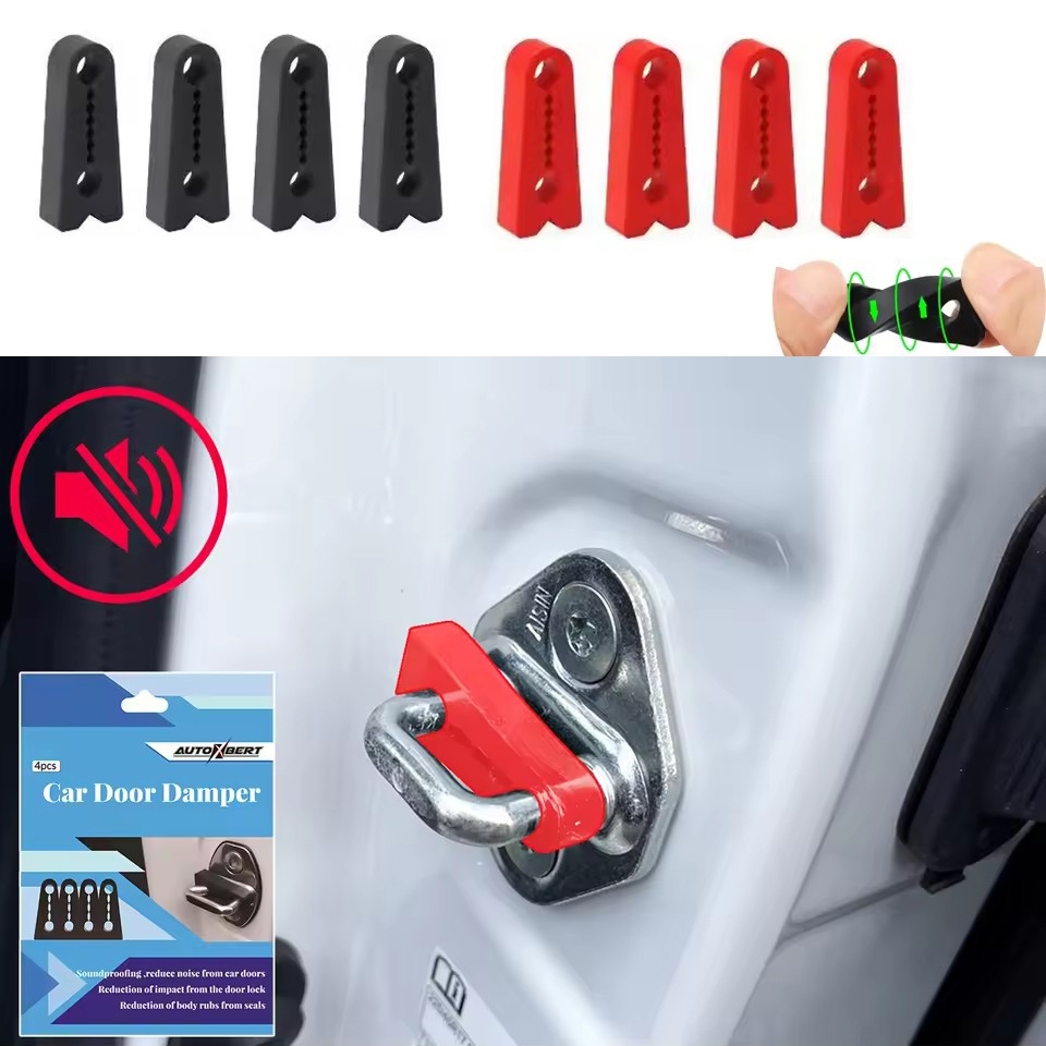 New 4pcs Car door cushioning pad, car door lock silencer, door latch ...
