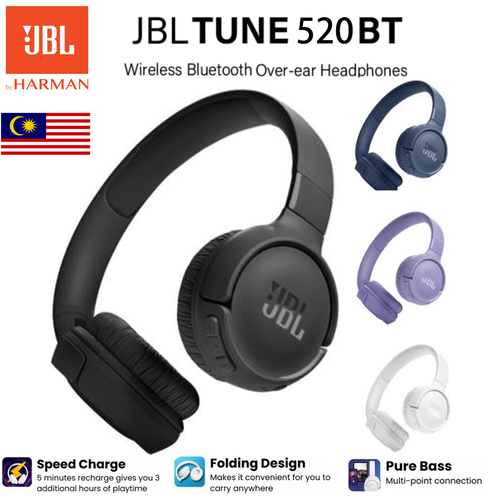 [Original] JBL Tune 520BT/510BT Wireless On-Ear Headphones With Built ...