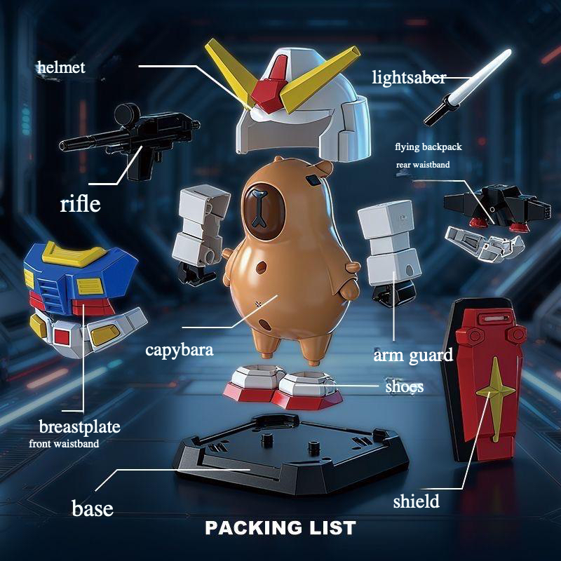 Capybara 3D print Assemble toy 2025 New Mecha Capybara Gundam kids gift ...