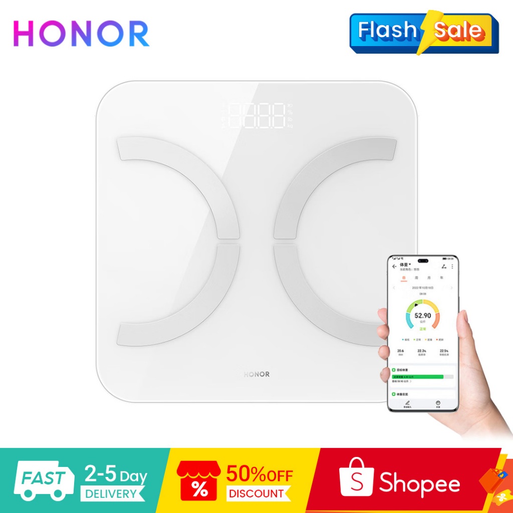 HONOR Smart Body Fat Scale 3 Wi-Fi & Bluetooth Dual Modes 24 Keys Body ...