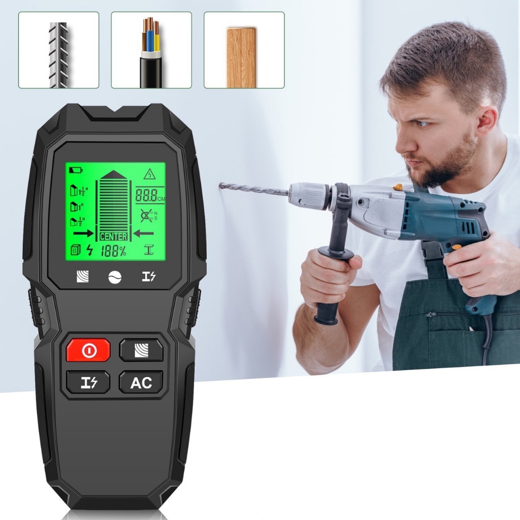 Stud Finder Wall Scanner, Edge Center Beam Finder Wall Wood Metal Stud ...
