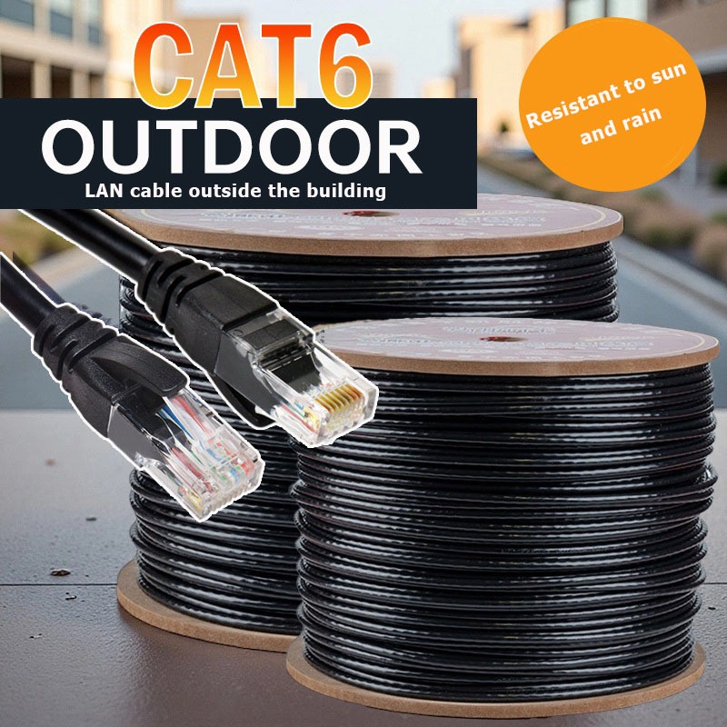 UTP Cat6 Cable Network Double Layer Waterproof Outdoor Indoor 20/30/40 ...
