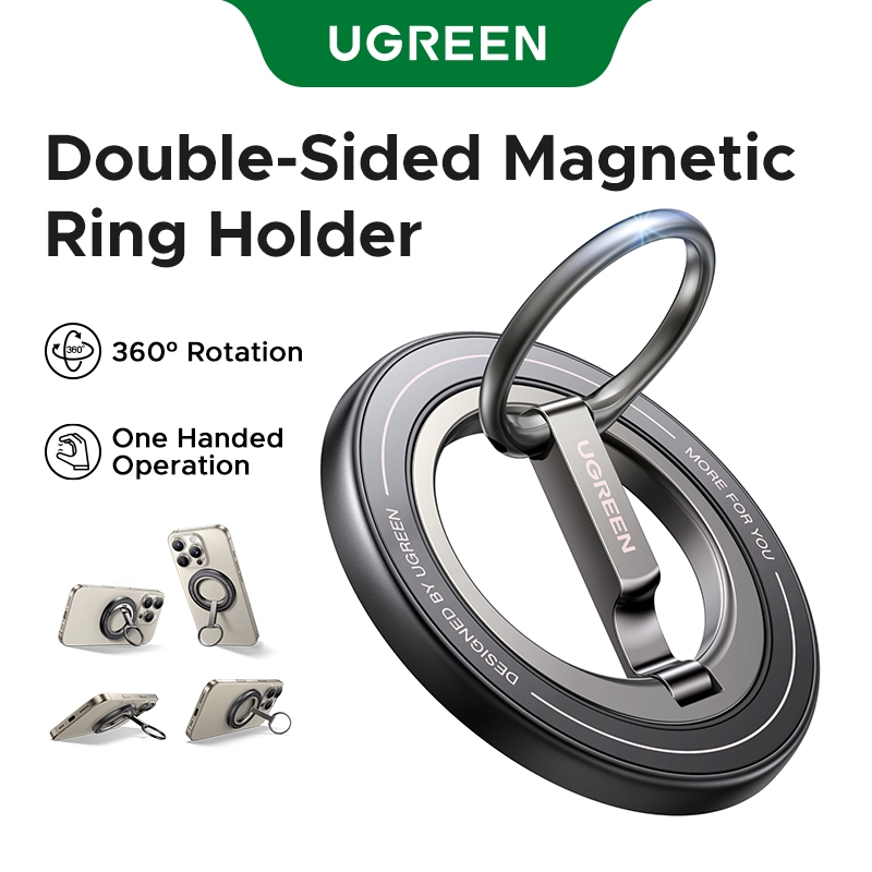 UGREEN Double-Sided Magnetic Phone Ring Holder Stand for MagSafe ...